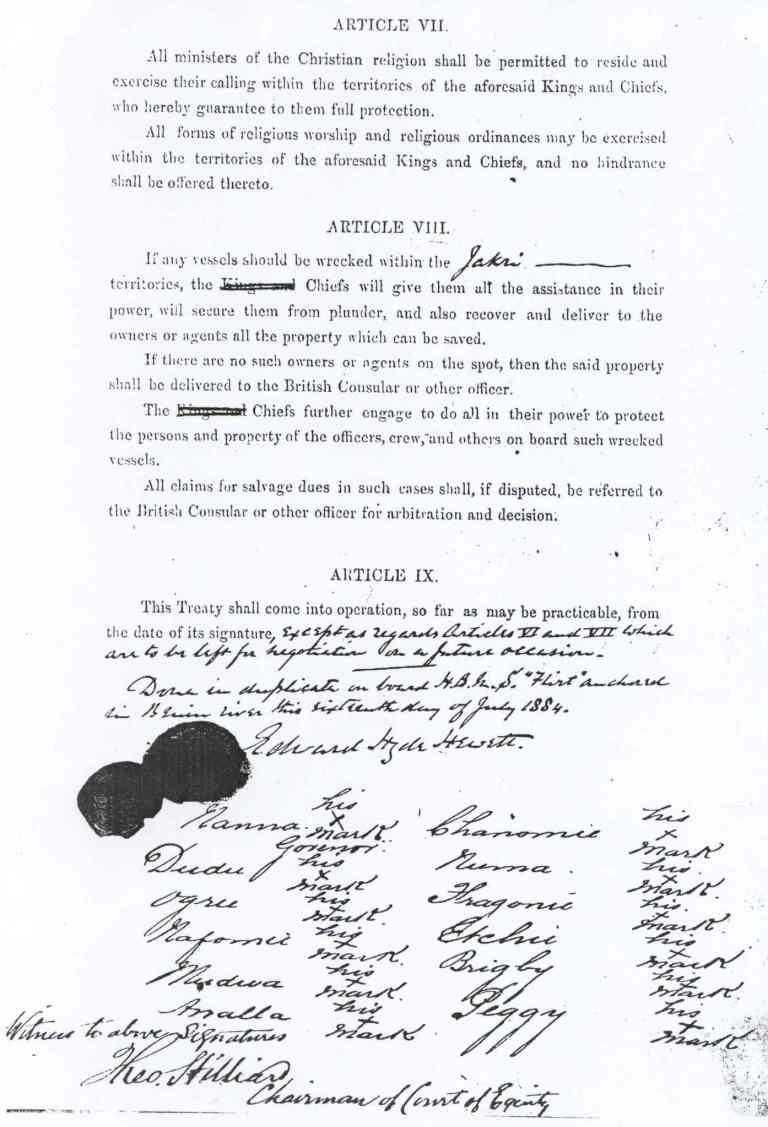 Colonial Treaties in Africa: British Protection Treaty with the ...
